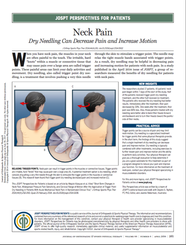 Dry Needling – Barnstable Physical Therapy