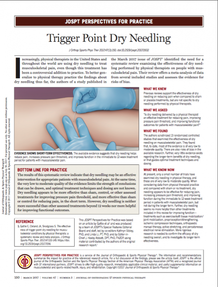 Dry Needling – Barnstable Physical Therapy